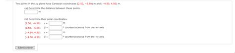 solved two points in the xy ﻿plane have cartesian