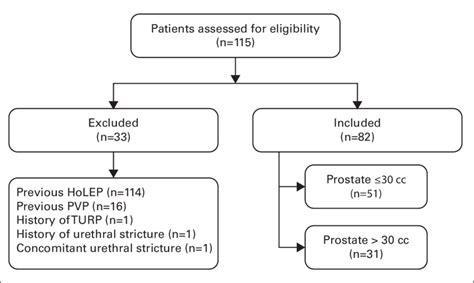 Patients Enrollment And Exclusions Holep Holmium Laser Enucleation Download Scientific