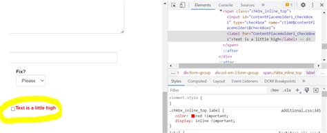 C Align ASP Checkbox CSS Label Styling Stack Overflow