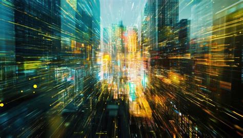 Abstract Image Visual Of A Smart City And Wireless Communication Network Featuring Internet Of