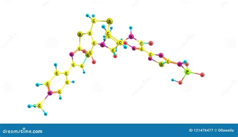 Ceftaroline Molecular Structure Isolated On White Stock Illustration Illustration Of Atom