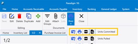 Inventory Count Columns Warehouse Quantities Paradigm Erp By