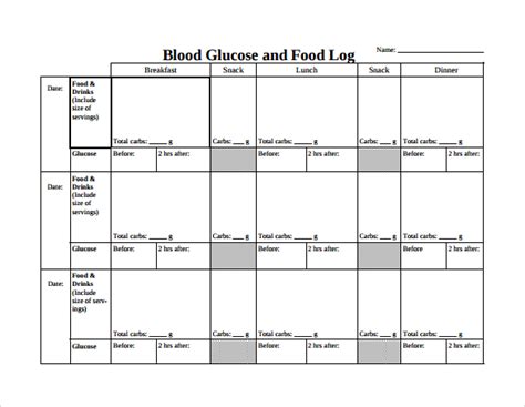 Free 19 Sample Printable Food Log Templates In Pdf Ms Word Apple Pages