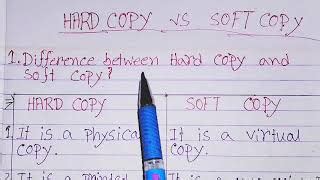 Difference Between Hard Copy Soft Copy What Is Hard Copy OFF