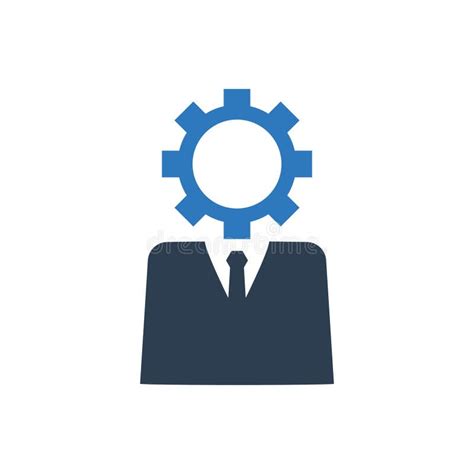 Employee Management Icon Business Man Gear Icon Stock Vector