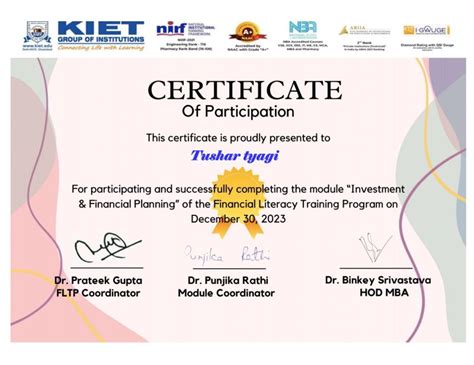 Financialliteracy Investmentplanning Continuouslearning Tushar Tyagi