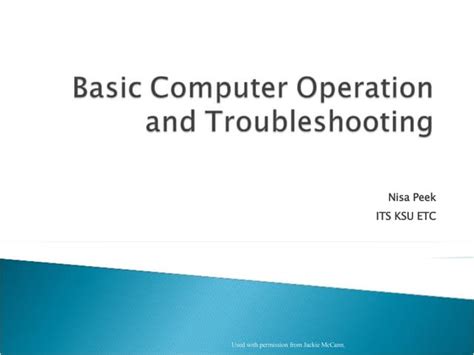 Basic Computer Troubleshooting Pdf