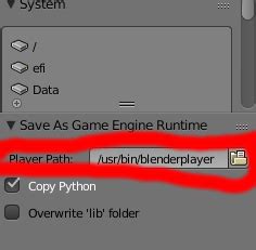 Linux Save As Game Engine Runtime Not Working Blender Stack Exchange