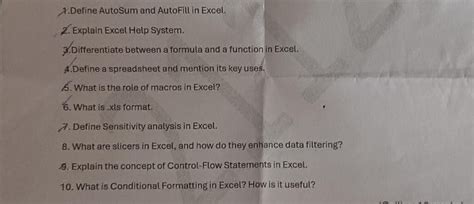 1 Define Autosum And Autofill In Excel 2 Studyx