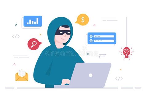 Hacker Using Computer Server To Activity Hacked Database Network Storage Social Account