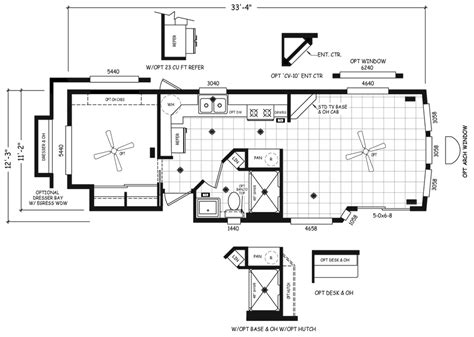 Empire 11 0 X 35 0 Park Model Rv Floor Plan Factory Expo Park Models