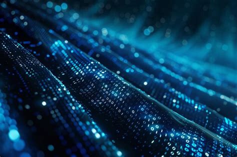 Premium Photo Digital Data Stream Of Blue Numbers And Code Flowing In The Dark Space Abstract