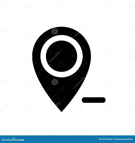 Remove Pin From Map Black Glyph Ui Icon Stock Vector Illustration Of Design Phone