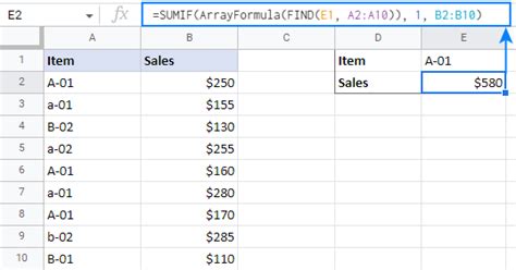 Case Sensitive SUMIF And SUMIFS In Excel And Google Sheets