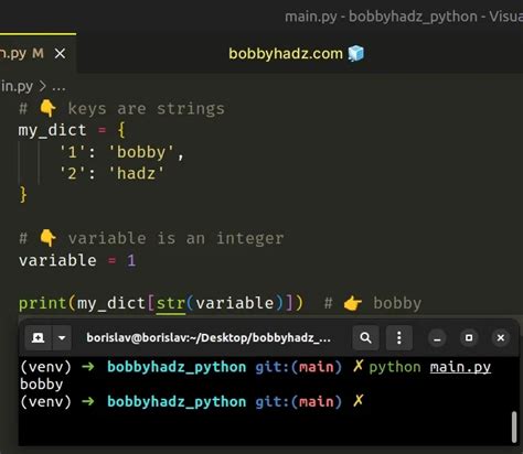 Using A Variable To Access A Dictionary Key In Python Bobbyhadz