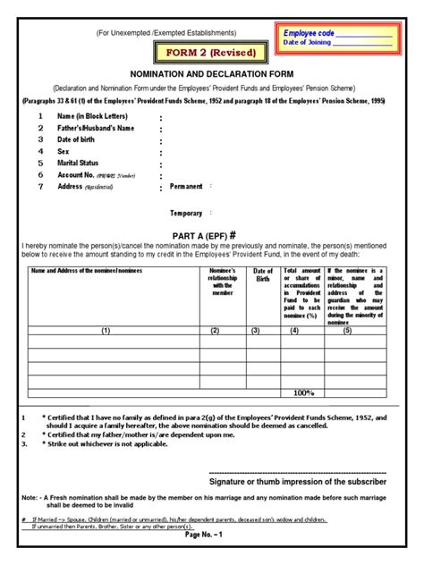 Form 2 Nomination And Declaration Pdf Justice Crime And Violence