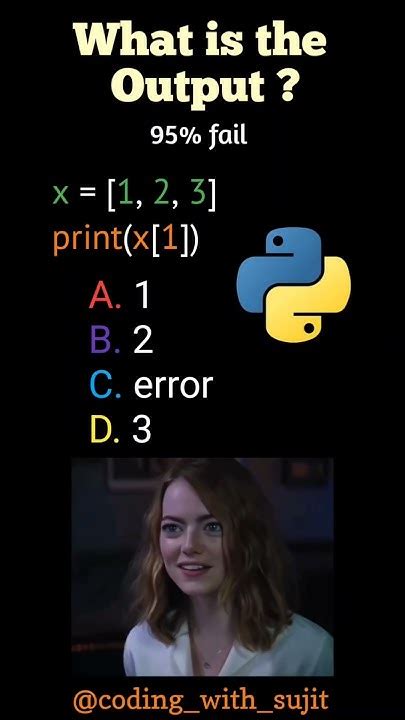95 Fail 😎python Programming Quiz 🔥quiz Time Shorts Shortphythonviraltrending