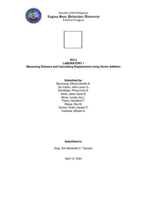 Sci 2 Lab Report Pdf Euclidean Vector Distance