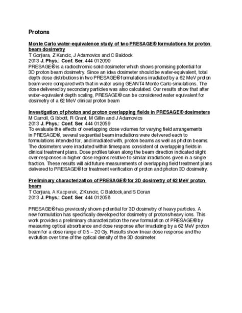 Pdf Water And Tissue Equivalence Of A New Presage® Formulation For 3d
