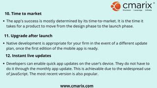 Benefits Of React Native App Development Advantages Of React Native PPT