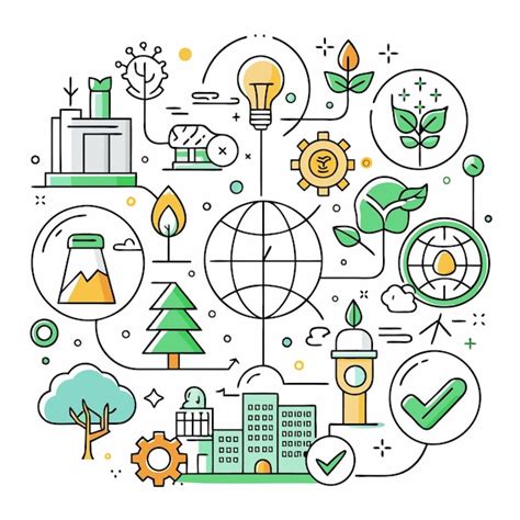 Ecosystem Line Icon Premium Ai Generated Vector