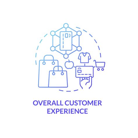 Overall Customer Experience Blue Gradient Concept Icon Touchless System And Service Abstract