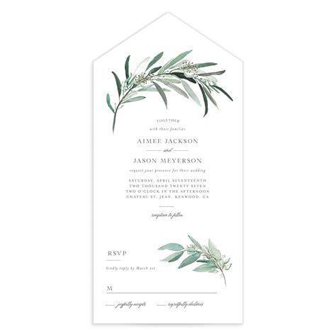 All In One Wedding Invitations Seal And Send The Knot