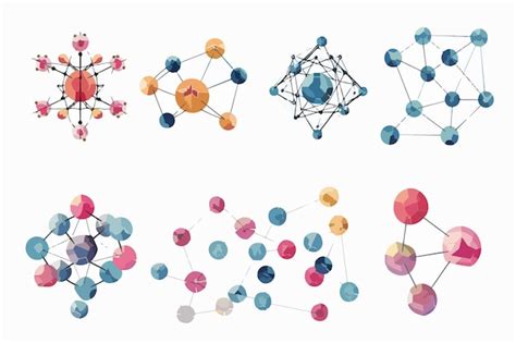Molecules With Different Structures Vector Illustration Premium Ai