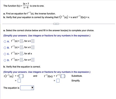 Solved The Function F X X X Is One To One A Find An Chegg Com