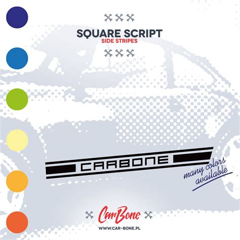 Square Script Side Decals Gold Matt Carbone