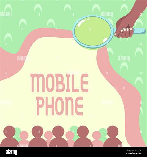 Handwriting Text Mobile Phone Concept Meaning A Handheld Device Used