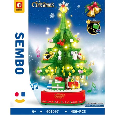 Sembo Block Christmas Tree Lighting N Music Uilding Block 601097 Shopee Malaysia