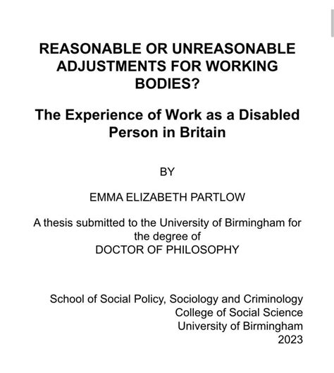 Emma Partlow On Linkedin Phd Research Disability Employment