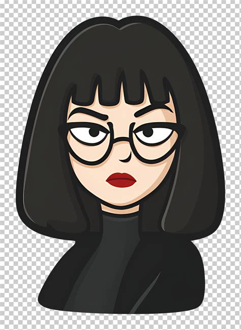 Daria Morgendorffer Black Haired Woman With Glasses Png Clipart