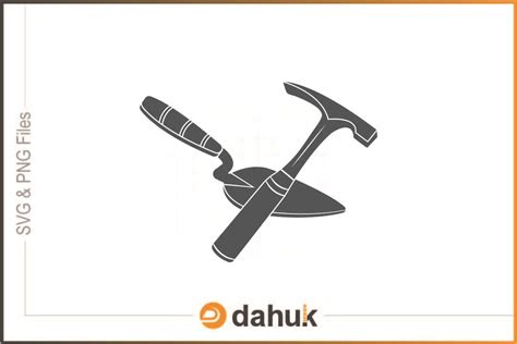 Bricklayer Trowel With Hammer Svg Png Graphic By Dahukdesign · Creative