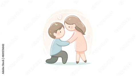 Heartwarming And Emotional Illustration Of A Cute And Adorable Couple In A Loving And Peaceful Heartwarming And Emotional Illustration Of A Cute And Adorable Couple In A Loving And Peaceful
