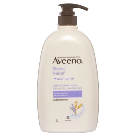 Buy Aveeno Stress Relief Hydrating Lavender Scent Body Wash 1l Online