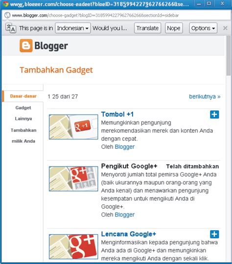 mengenal fungsi gadget blogger ~ ini coretan blog