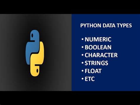 Python Data Types Tutorials YouTube
