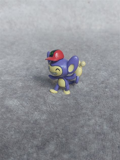 Pokemon Aipom Figure With Ashs Cap Accesories Customed Pokemon Toy