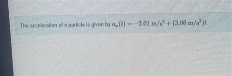 Solved Part A Find The Initial Velocity V0x Such That The Chegg Com
