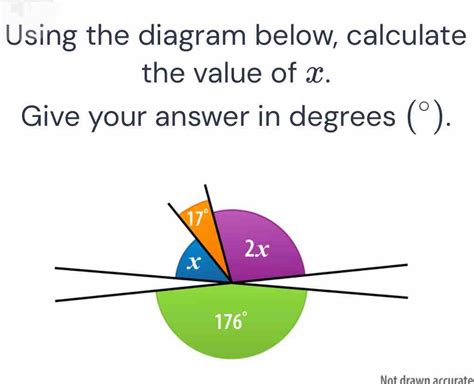 Solved Using The Diagram Below Calculate The Value Of X Give Your