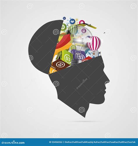 Abstract Creative Open Head Genius Mind Stock Vector Illustration Of