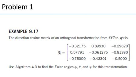 The Direction Cosine Matrix Of An Orthogonal
