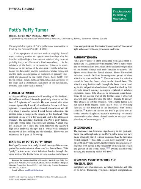 Pdf Potts Puffy Tumor