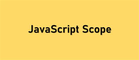 [javascript] scope란 무엇일까