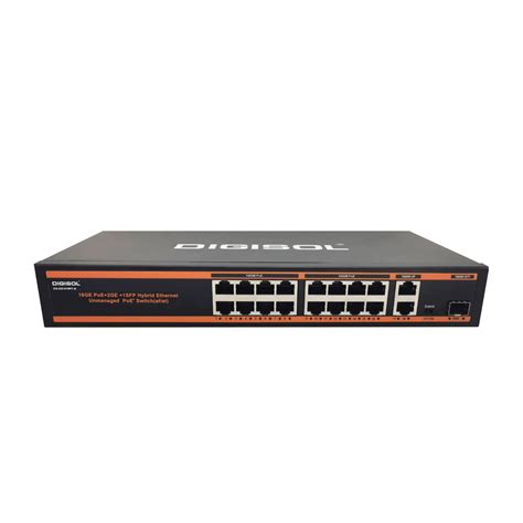 Digisol 16 Port Poe Gigabit Unmanaged Switch With 3 Uplink Ports Dg Gs1019pf B