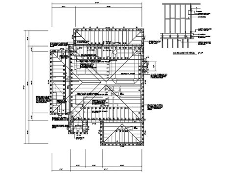 House Roof Plan With Beam And Anchor Schedule Cad Structure Details Dwg File Cadbull