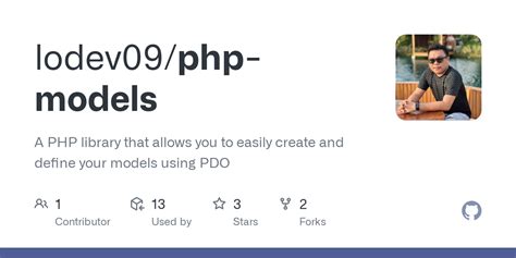 GitHub Lodev09 Php Models A PHP Library That Allows You To Easily Create And Define Your