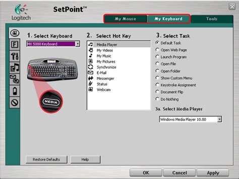 My Mx 5000 Cannot Be Customized Using Logitech Software Setpoint